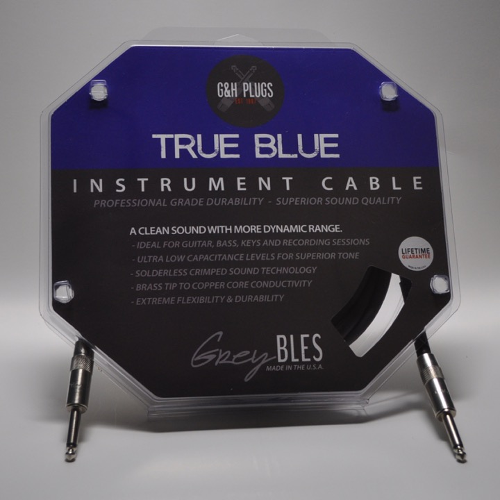 TRUE BLUE - 20' Straight to Straight - Nickel Housings - AMX Audio